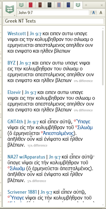 Problem: Order of Texts in Text Comparison - Logos Community
